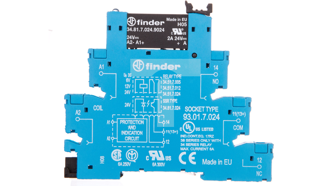 Przekaźnikowy moduł sprzęgający półprzewodnikowy 2A 24V DC 6,2mm 38.81 ...