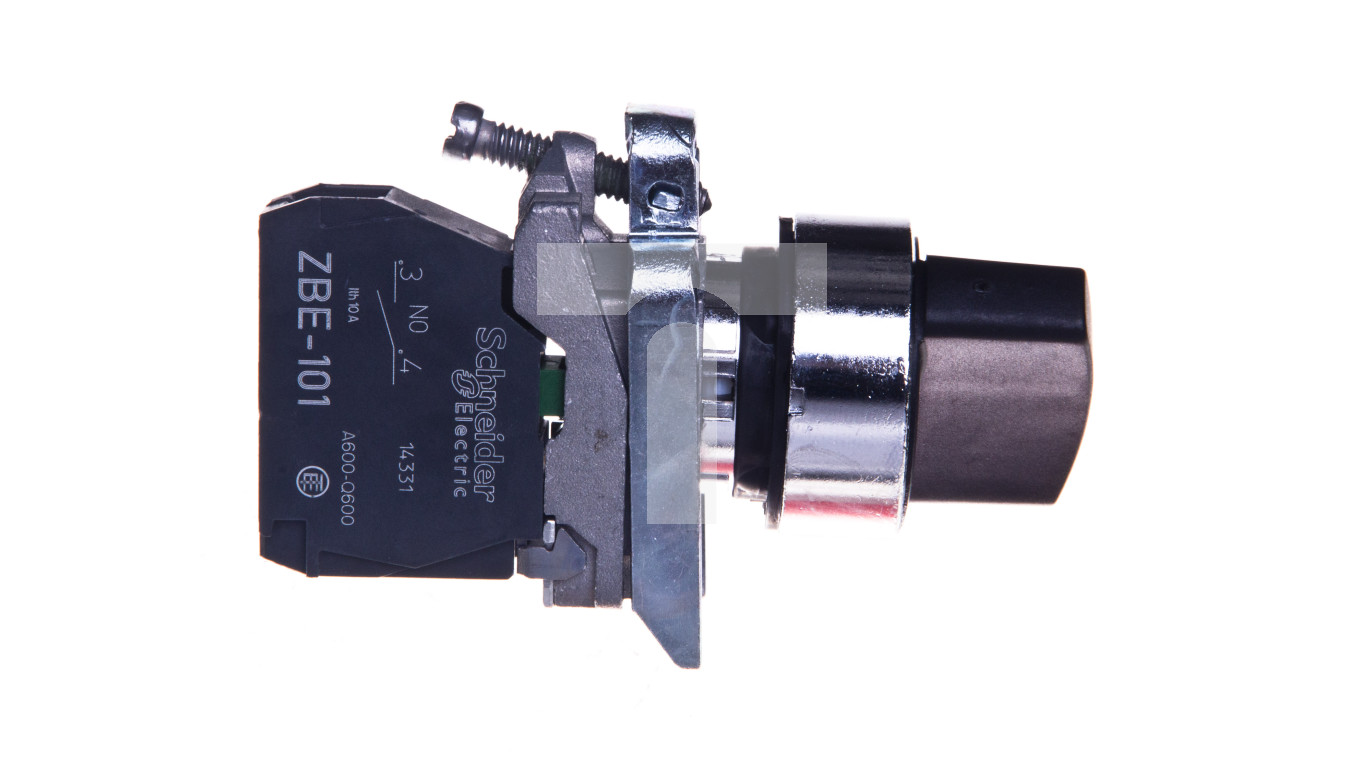 Przełącznik 2 położeniowy pokrętło 22mm czarny 1Z z samopowrotem ...