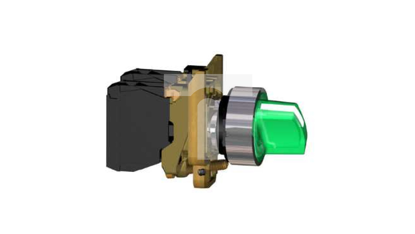 Przełącznik 2 położeniowy pokrętło 22mm zielony 1Z 1R bez samopowrotu XB4BK123M5 – Schneider ...