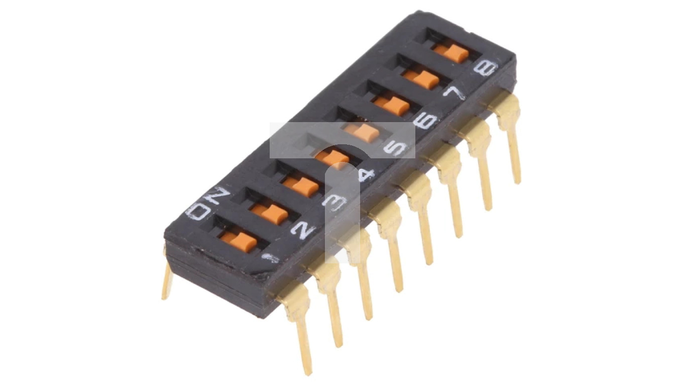Przełącznik DIP-SWITCH Ilość sekcji 8 ON-OFF 0,025A/24VDC A6T-8101 ...