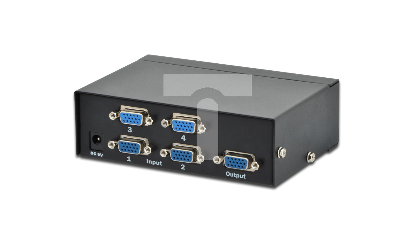 Przełącznik/Switch VGA 250MHz, 1280x1024p, 1/4-portowy DS-45100-1 ...