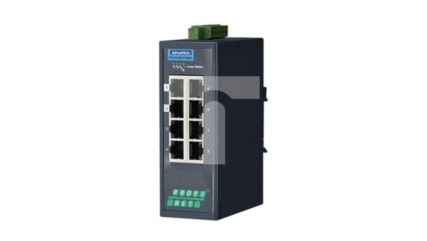 Przemysłowy zarządzalny switch PROFINET MRP Master - 8 portów Fast ...