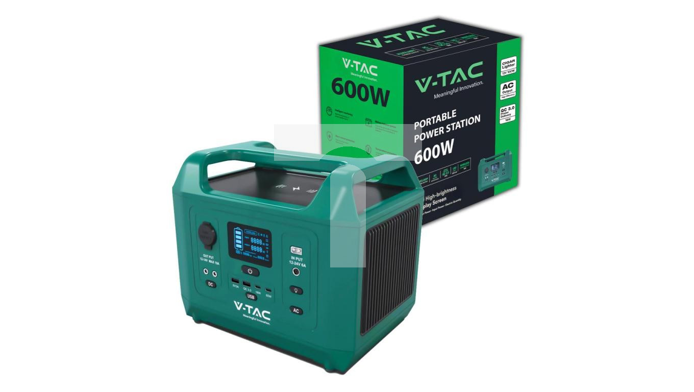 Przenośna Stacja ładująca LiFePO4 VT-606N 600W 45Ah/12.8V 11626 – V-TAC POLAND sp. z o.o. | TIM SA