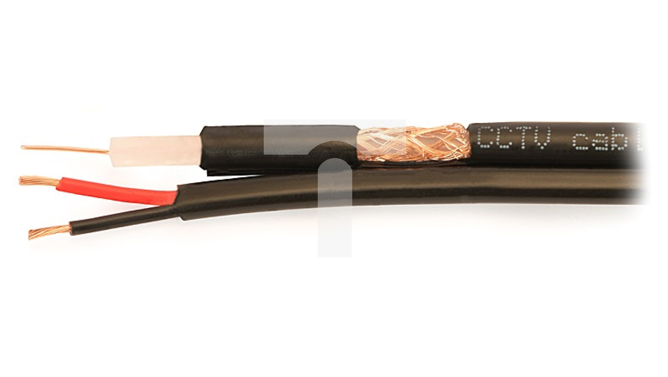 Przewód RG-59+2x1,00 żelowany Multicable XAP Pro CCTV koncentryk z zasilaniem do ziemi 02313 ...
