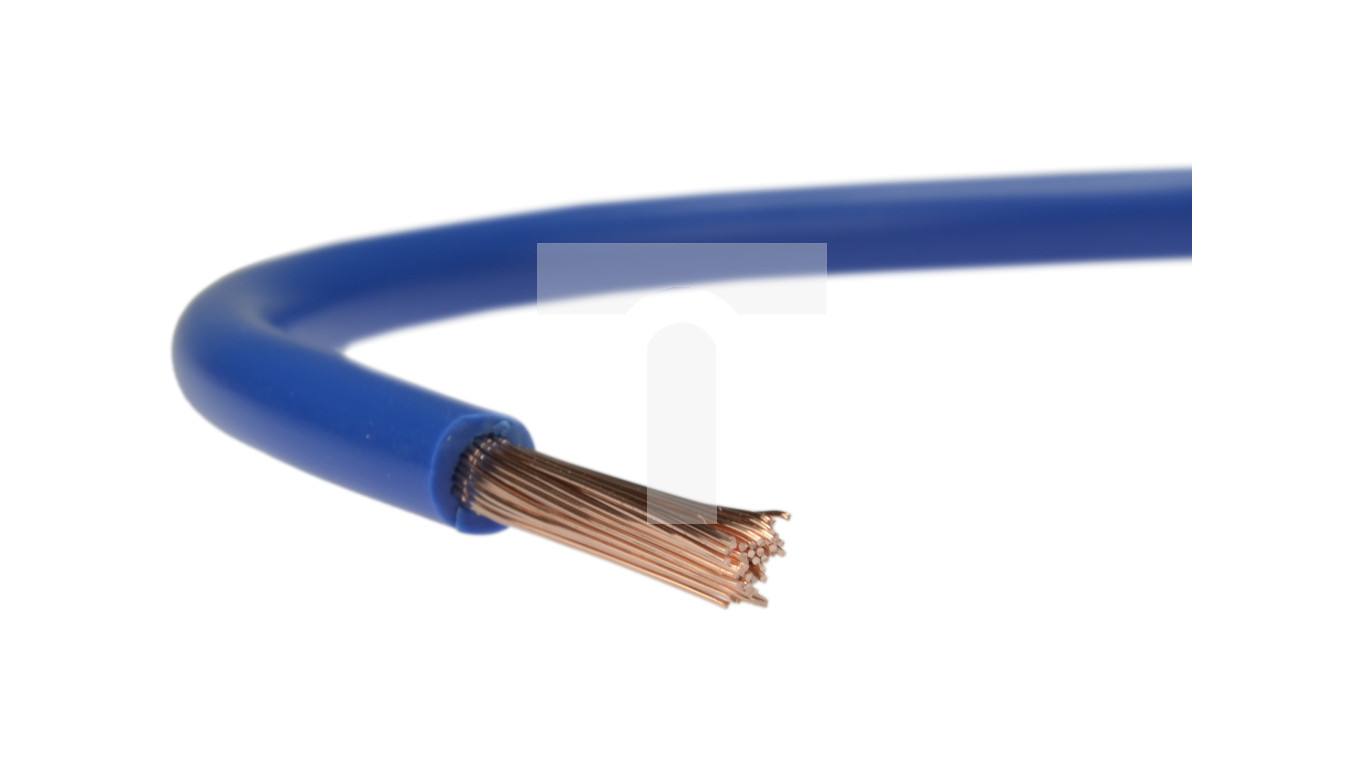 Przewód instalacyjny H05V-K / LgY 0,75 500V niebieski linka giętka Elektrokabel /100m ...