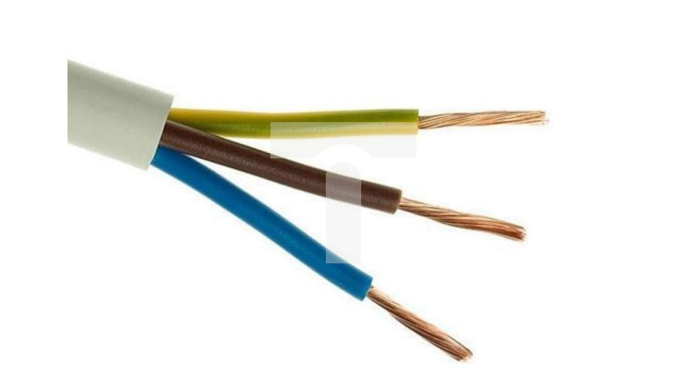 Przewód mieszkaniowy H03VV-F OMY 3x0,75 biały /100 – ELEKTROKABEL FABRYKA KABL | TIM SA