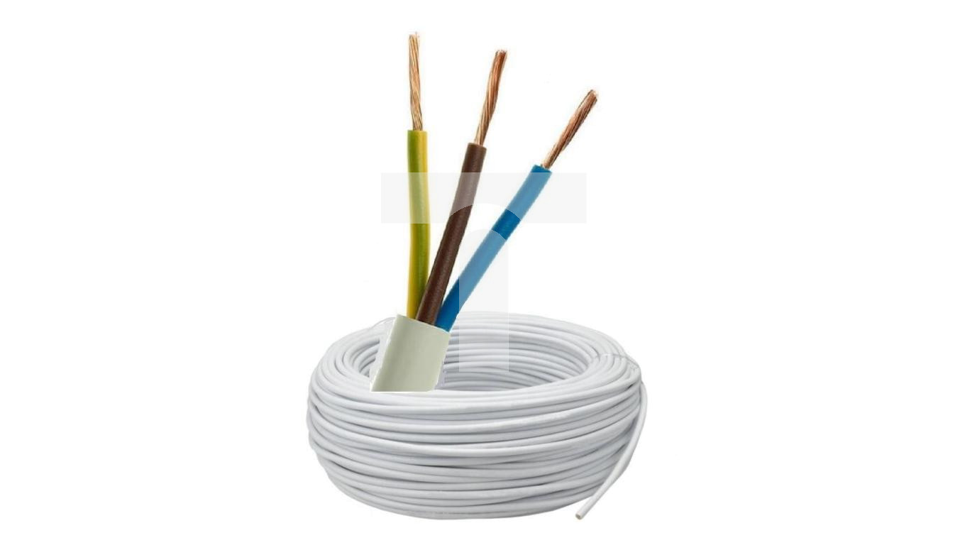 Przewód mieszkaniowy H03VV-F OMY 3x0,75 biały /100 – ELEKTROKABEL FABRYKA KABL | TIM SA