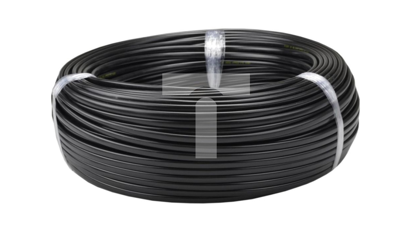Przewód prądowy H03VVH2-F / OMYp 300V 2x0,75 płaski czarny linka Elektrokabel /50m ...