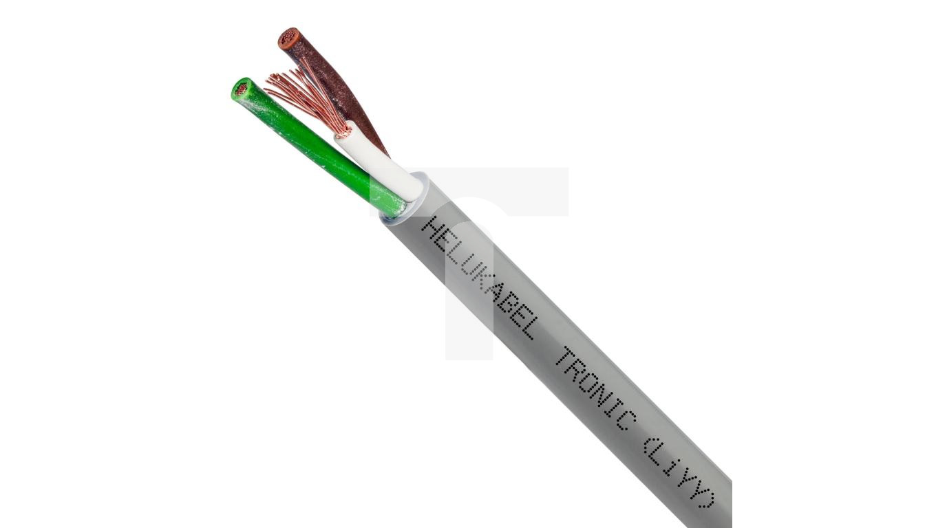 Przewód sterowniczy TRONIC LIYY 300/500V 3x0,75 szary linka Helukabel ...