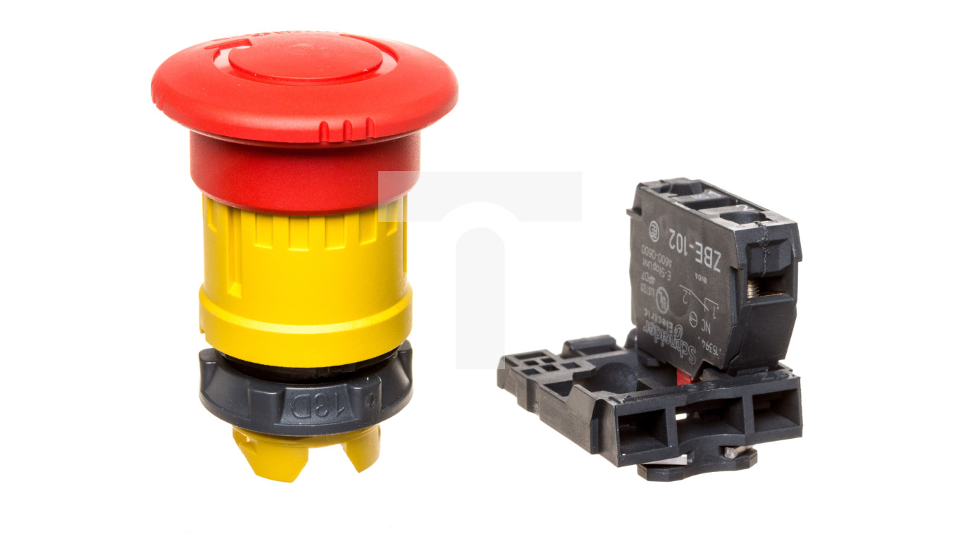 Przycisk bezpieczeństwa 22mm 0R 1R STOP przez obrót XB5AS8442 – Schneider | TIM SA