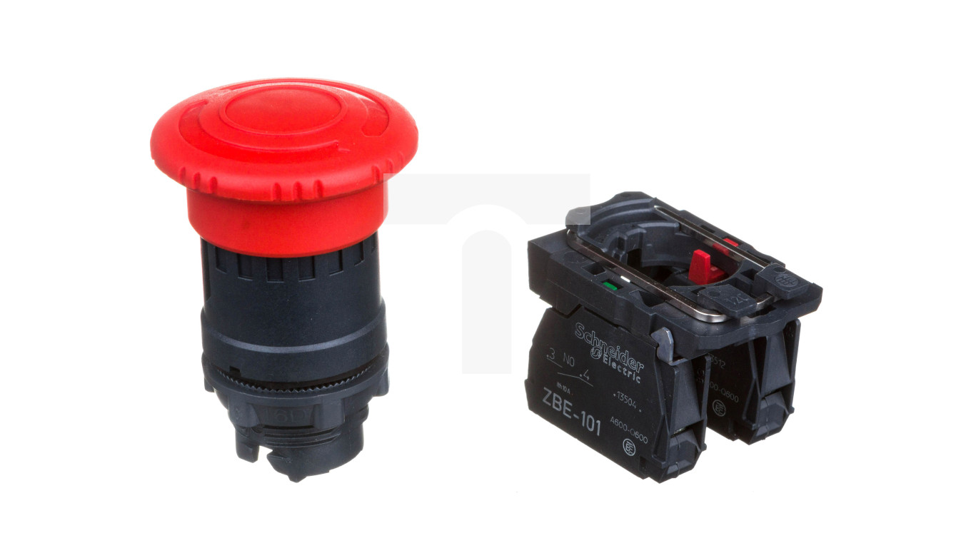 Przycisk bezpieczeństwa 22mm 1Z 1R IP66 przez obrót XB5AS8445 ...