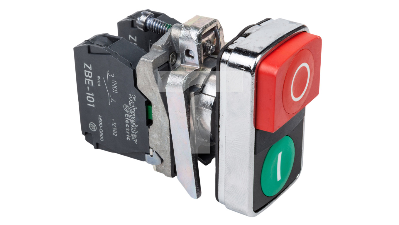 Przycisk sterowniczy 22mm podwójny czerwony/zielony z samopowrotem 1Z 1R XB4BL73415 – Schneider ...
