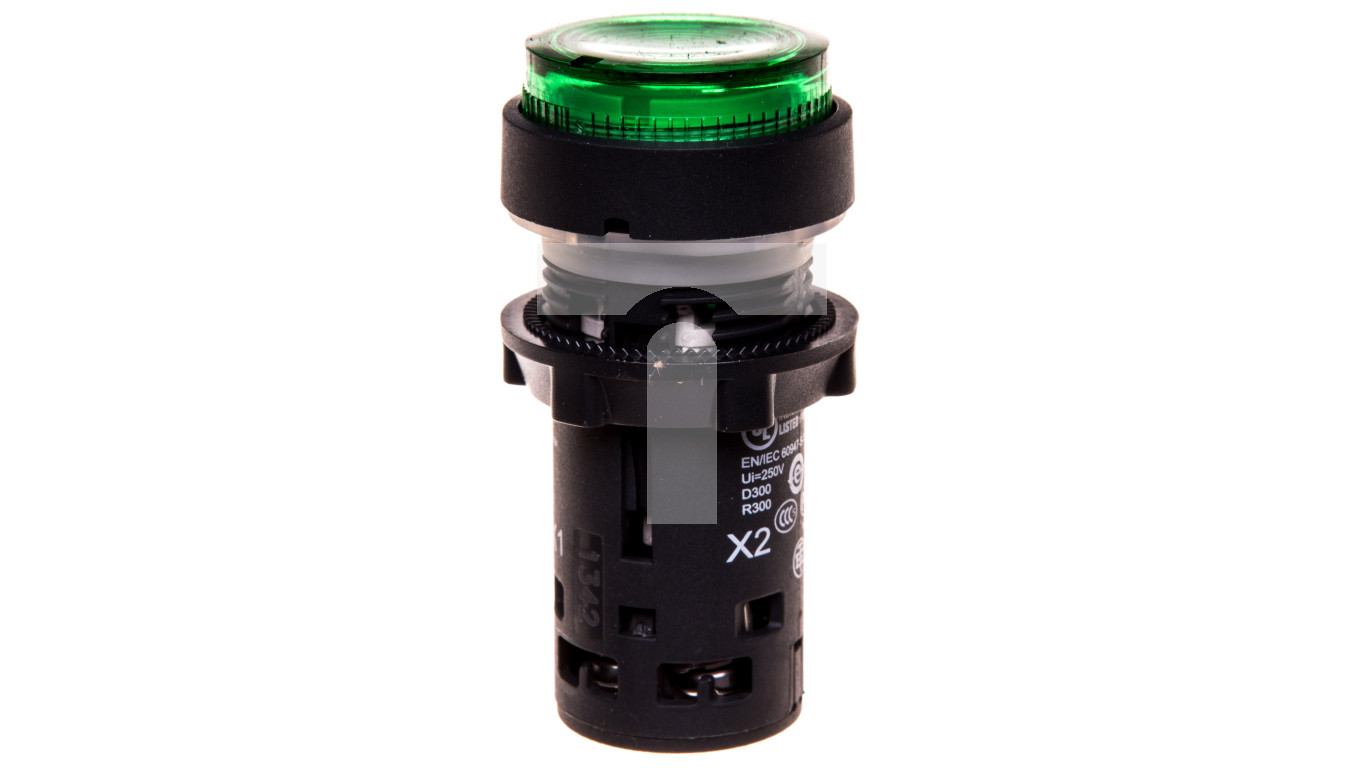 Przycisk sterowniczy 22mm zielony z samopowrotem z podświetleniem bez żarówki 1Z XB7NW3361 ...
