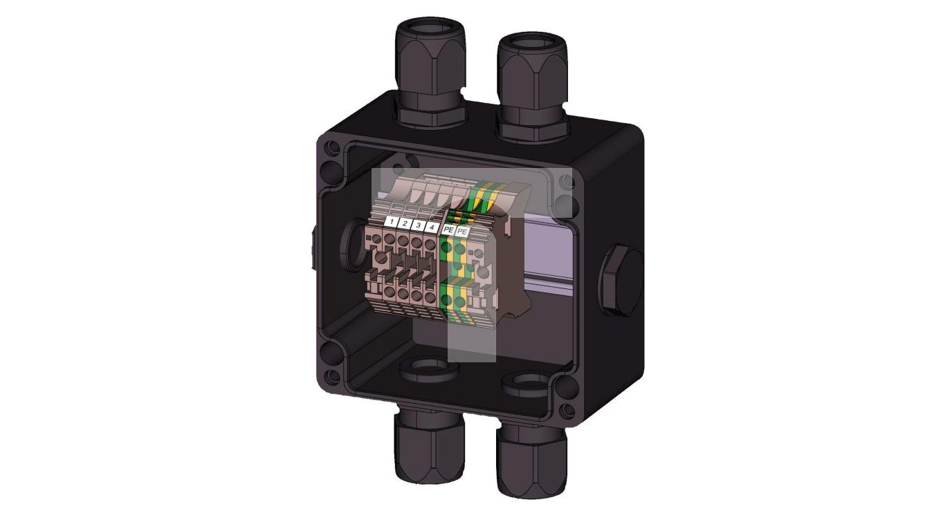 Puszka łączeniowa Ex przeciwwybuchowa z poliestru A02B1 PL28 -T6 IP66 ...