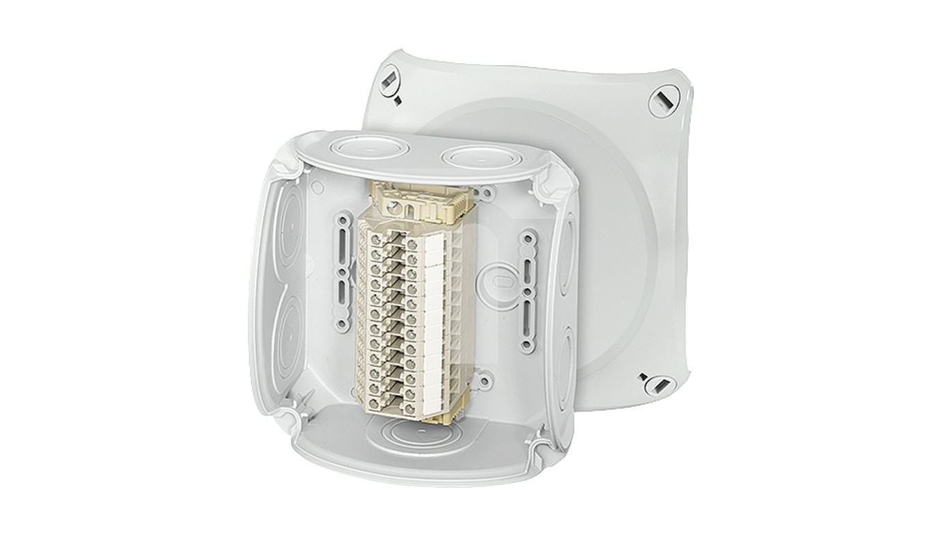 Puszka odgałęźna 130x130x77 12x4mm2 CU/AL IP66 szara RK 0612 T 62000176 ...