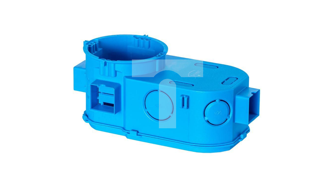 Puszka p/t 2xfi:60 do elektroniki, do łączenia, szeregowa głęboka, niebieska SIMET 10szt ...