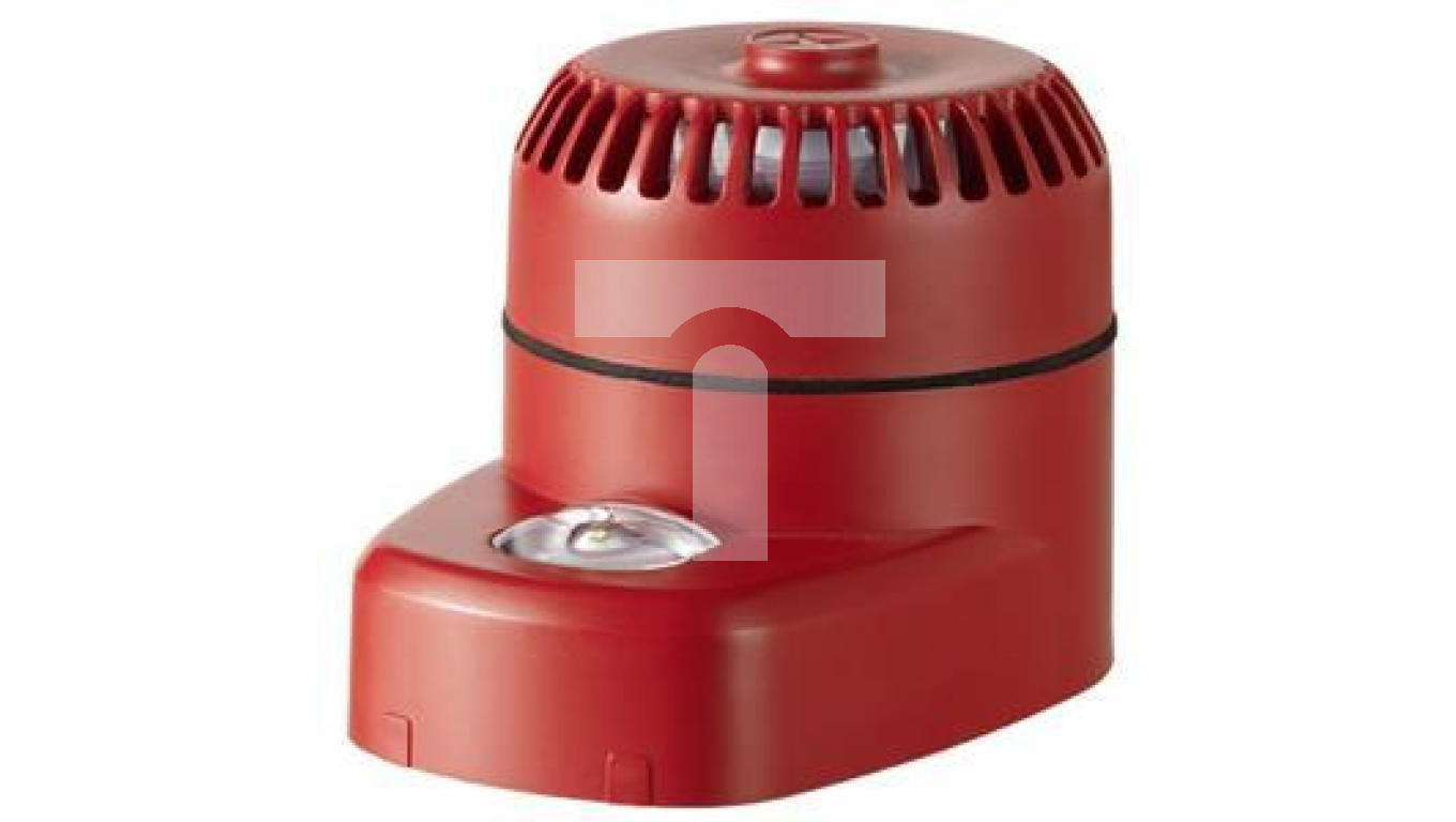 ROLP-LX-RW Sygnalizator akustyczno-optyczny z czerwoną obudową i białym ...