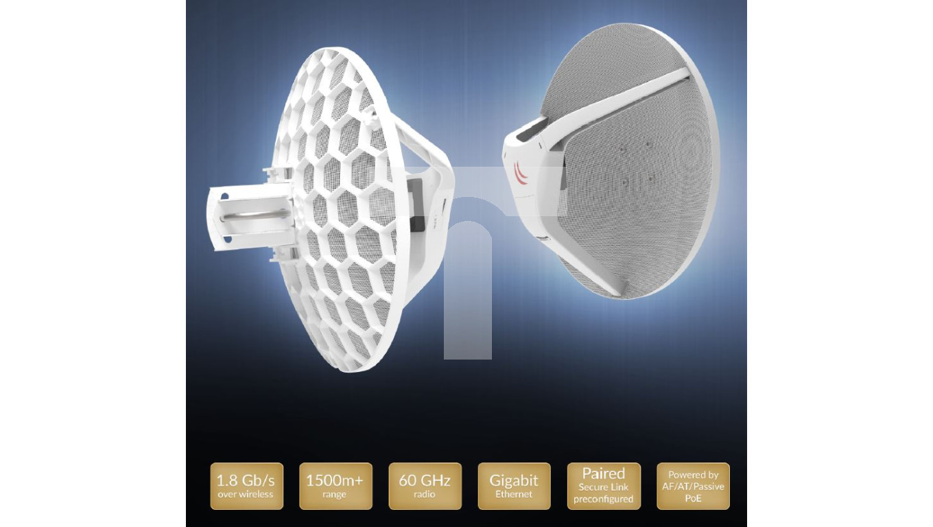 Radiolinia RBLHGG-60adkit, 60GHz, 1x RJ45 1000Mb/s MikroTik Wireless ...