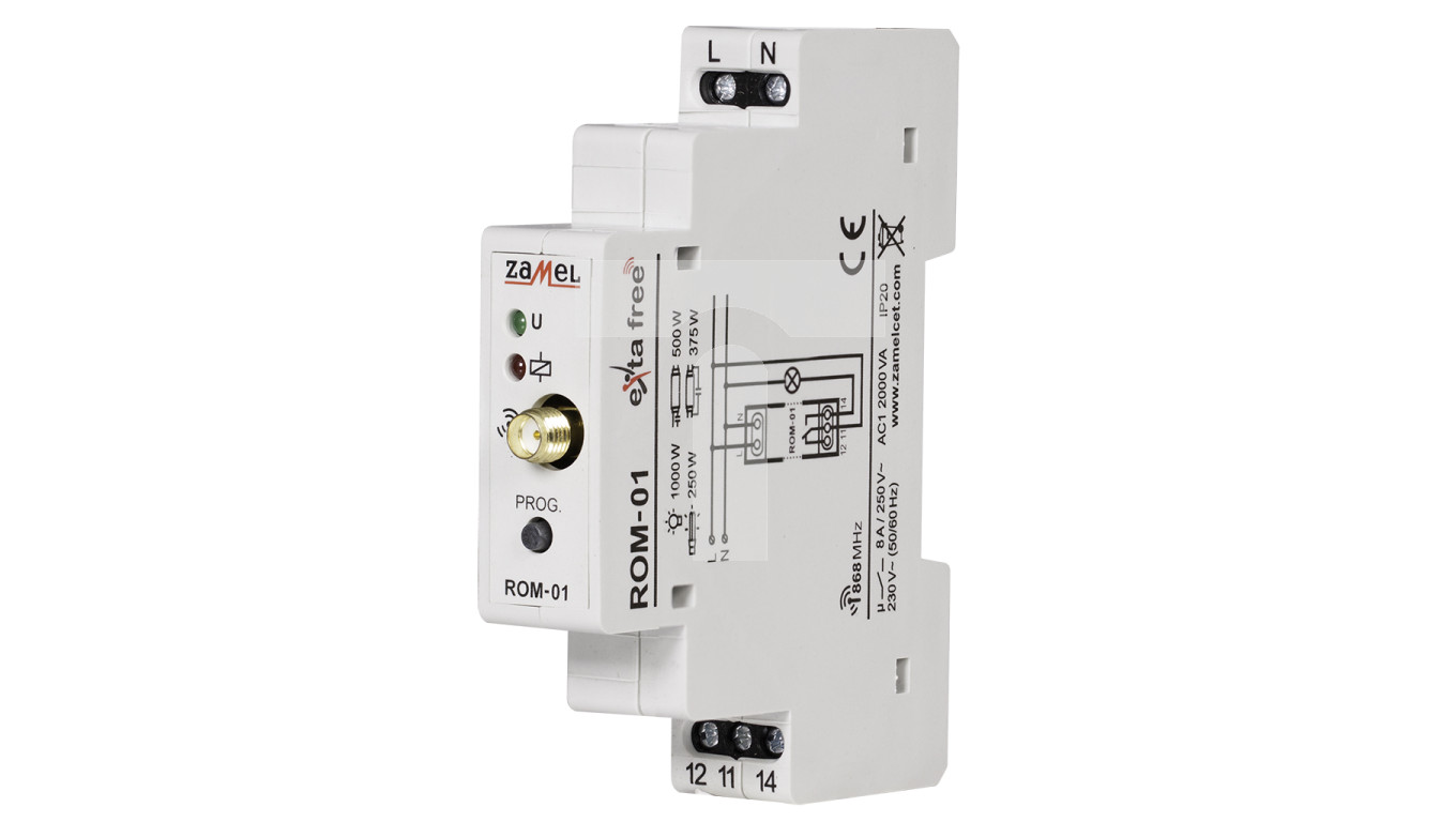 Radiowy odbiornik modułowy 1-kanałowy ROM-01 EXF10000041 – ZAMEL | TIM SA