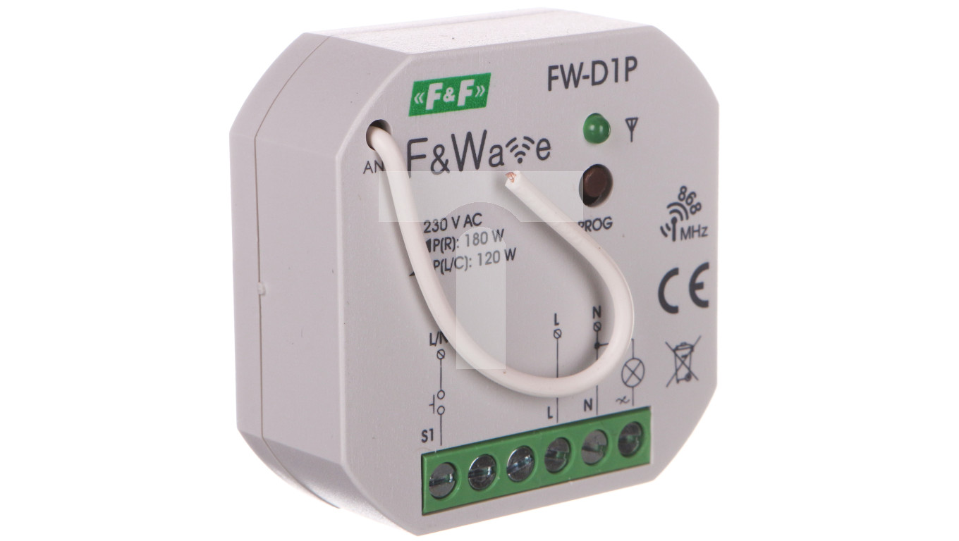 Radiowy ściemniacz uniwersalny 230V - montaż p/t 85-265V AC/DC FiWave FW-D1P – F&F | TIM SA