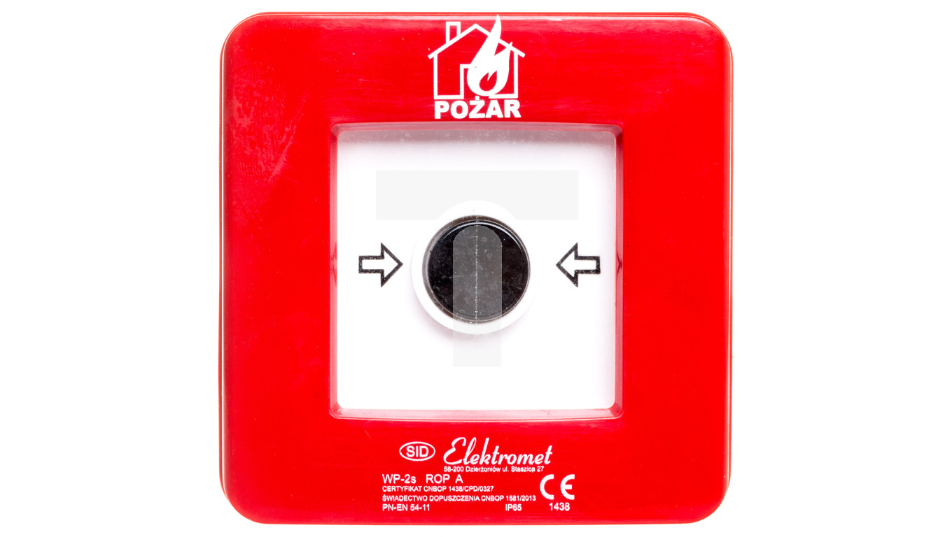 Ręczny ostrzegacz pożarowy NO-NO IP65 WP-2s ROP A 921402 – ELEKTROMET ...