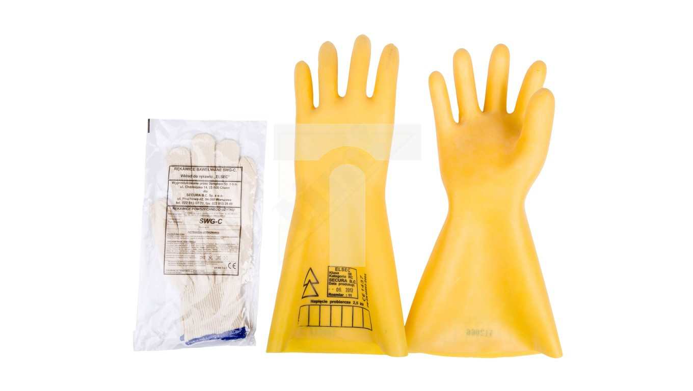 Rękawice elektroizolacyjne ELSEC 5KV rozmiar 11 E06NR-03280100201 ...