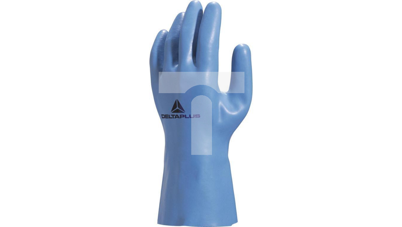 Rękawice z lateksu na wkładzie z dżerseju dł. 30 cm kolor niebieski ...