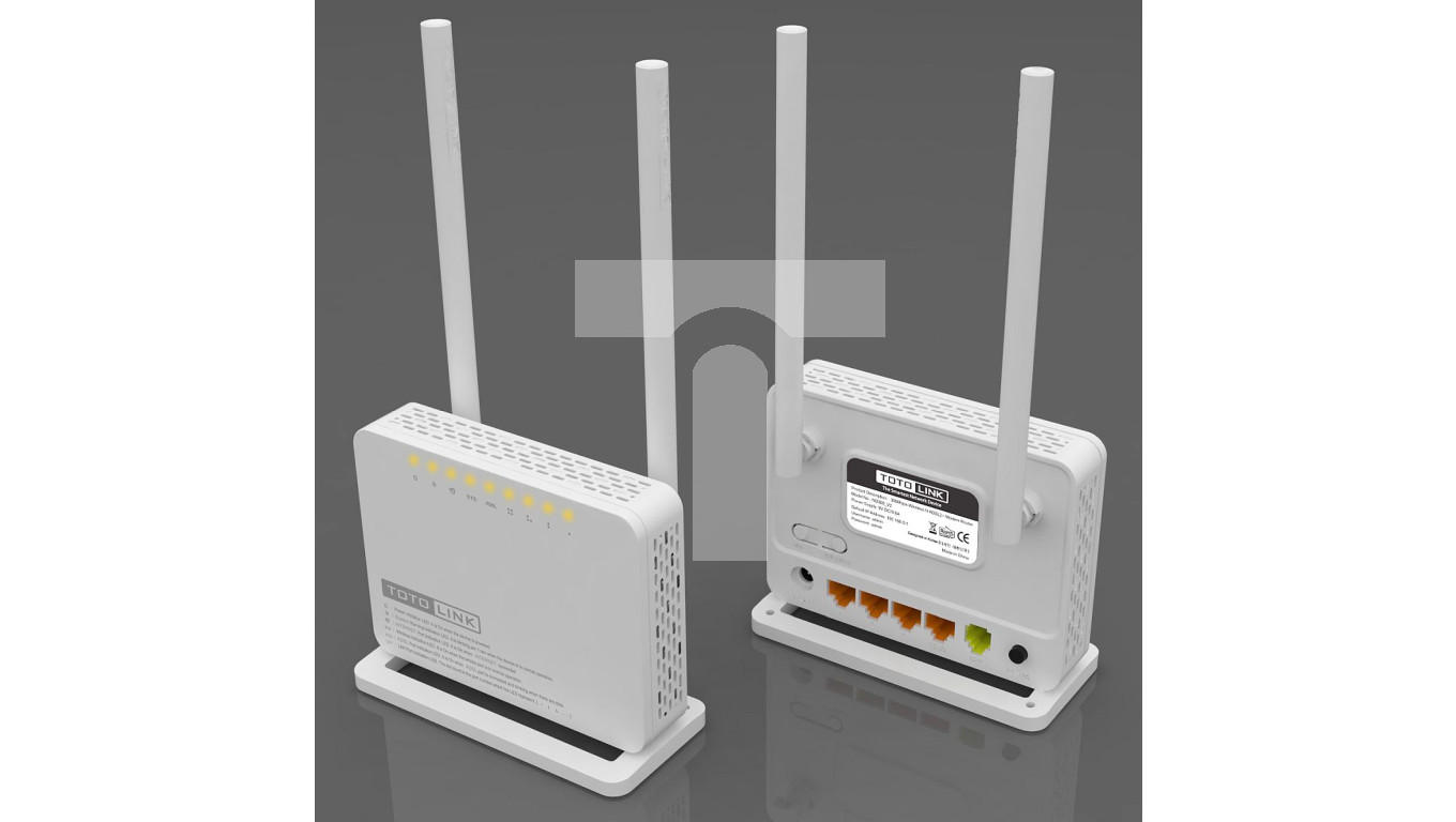 Router WiFi 300Mb/s, 2,4GHz, 3x RJ45 100Mb/s,1x RJ11, ADSL2/2+, 2x 5dBi ...