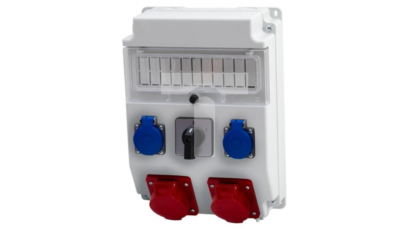 Rozdzielnica CAJA 11M - gniazda 16A 5p, 32A 5p, 2x230V, 0/1(32A) /11 ...
