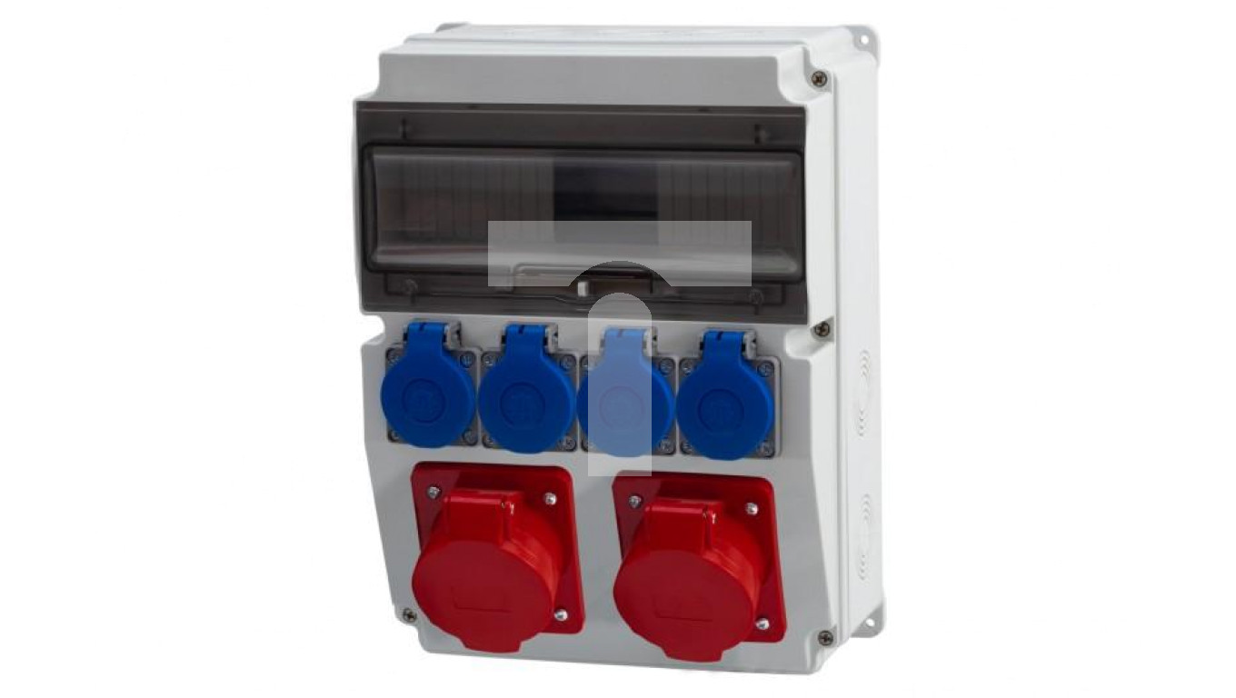 Rozdzielnica CAJA 12M - gniazda 16A 5p, 32A 5p, 4x230V /12 modułów/ – F ...