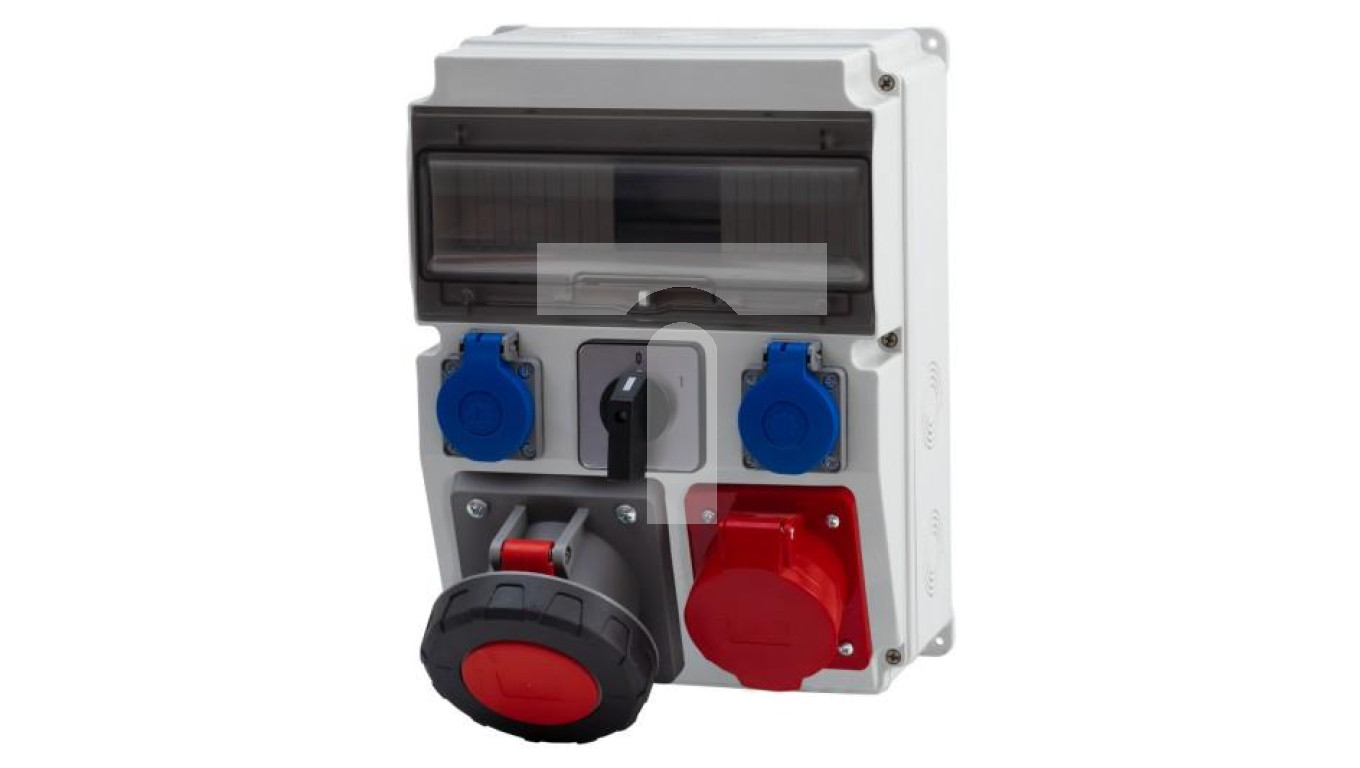 Rozdzielnica CAJA 12M - gniazda 16A 5p, 63A 5p, 2x230V, 0/1(63A) /12 ...