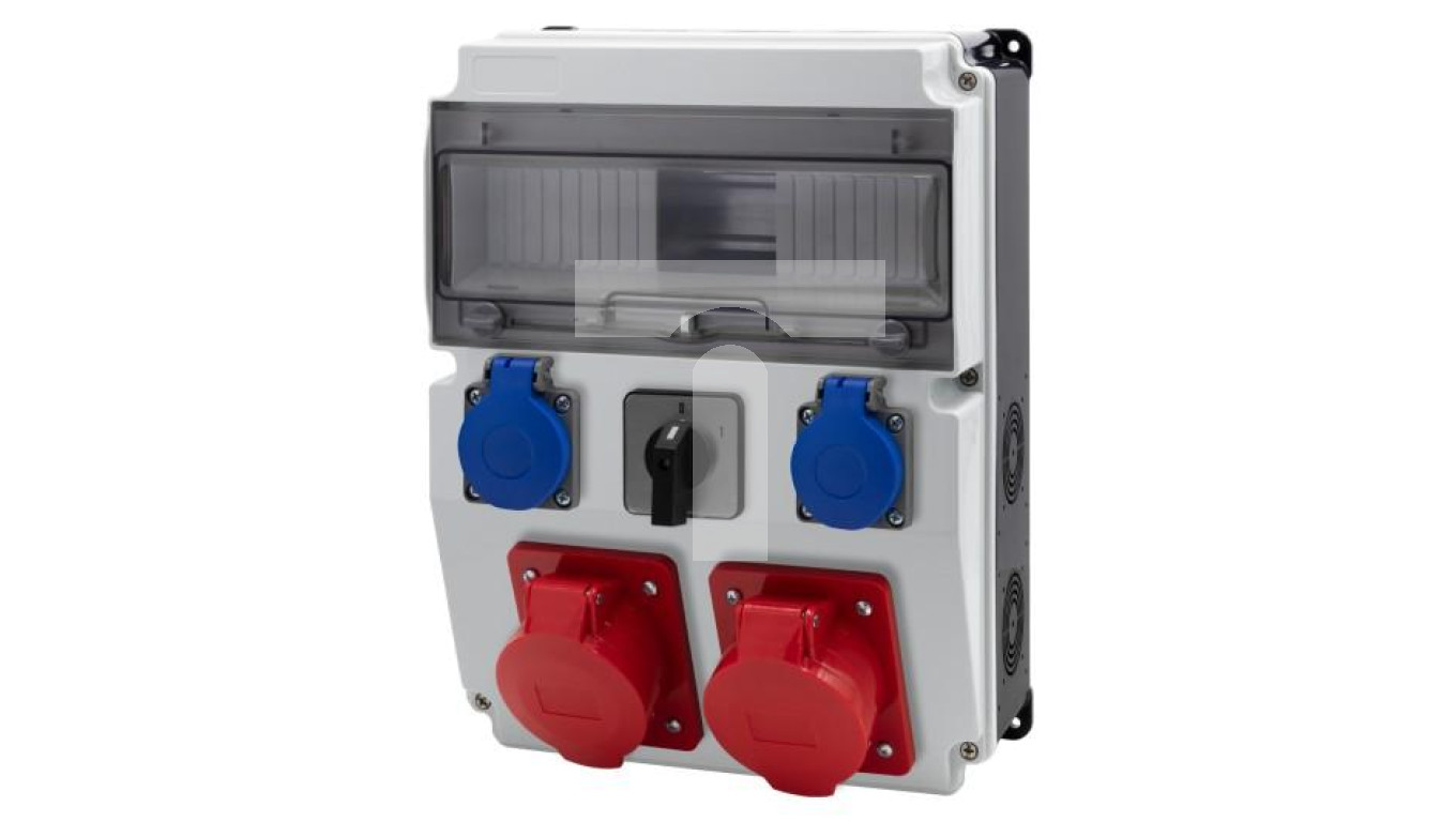 Rozdzielnica CAJA 12M BICOLOR - gniazda 2x32A 5p, 2x230V, 0/1(32A) /12 ...