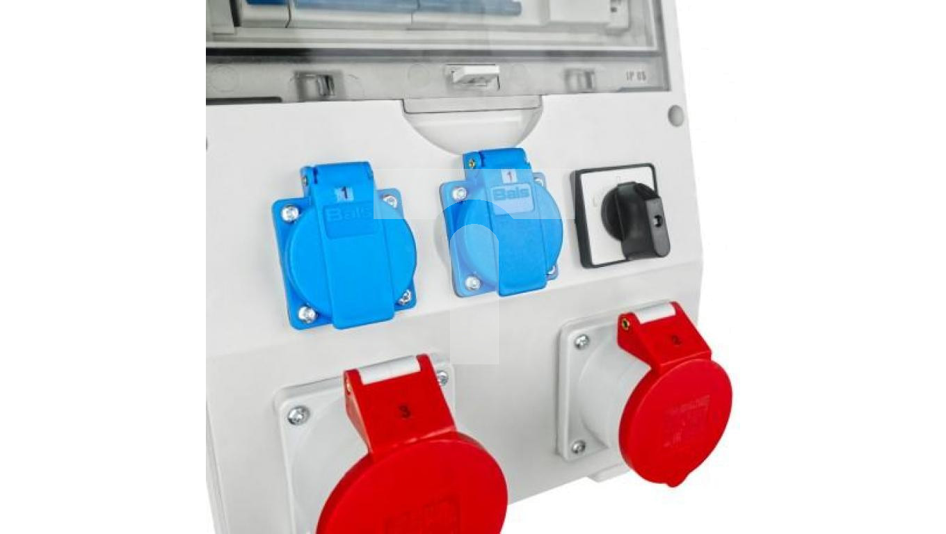Rozdzielnica budowlana ECO-S/FI 32A/5P 16A/5P 2x230V gniazda Bals ...