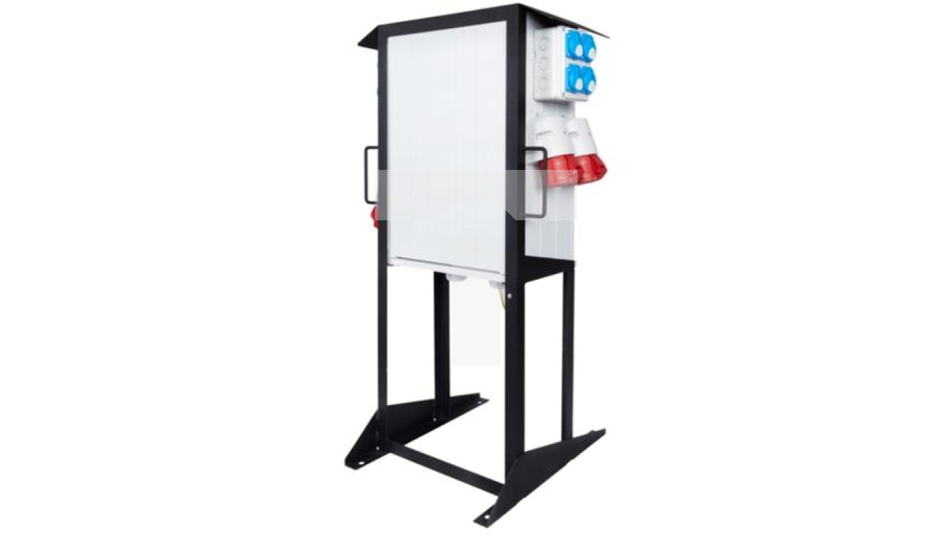 Rozdzielnica budowlana ERB63A2L na stojaku z licznikiem, IP54, gniazda ...