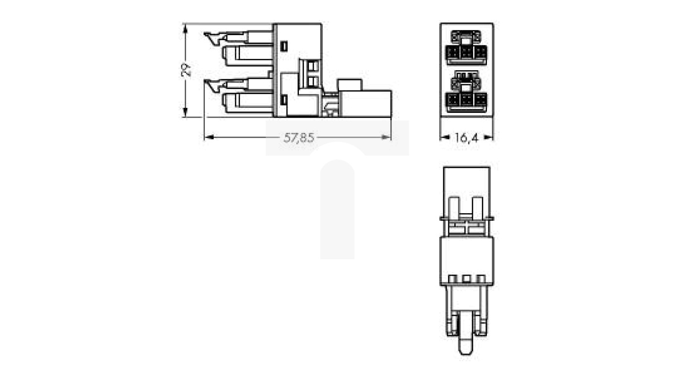 Rozgałęźnik typu h 3-torowy biały WINSTA MINI 890-684 /50szt./ – WAGO | TIM SA