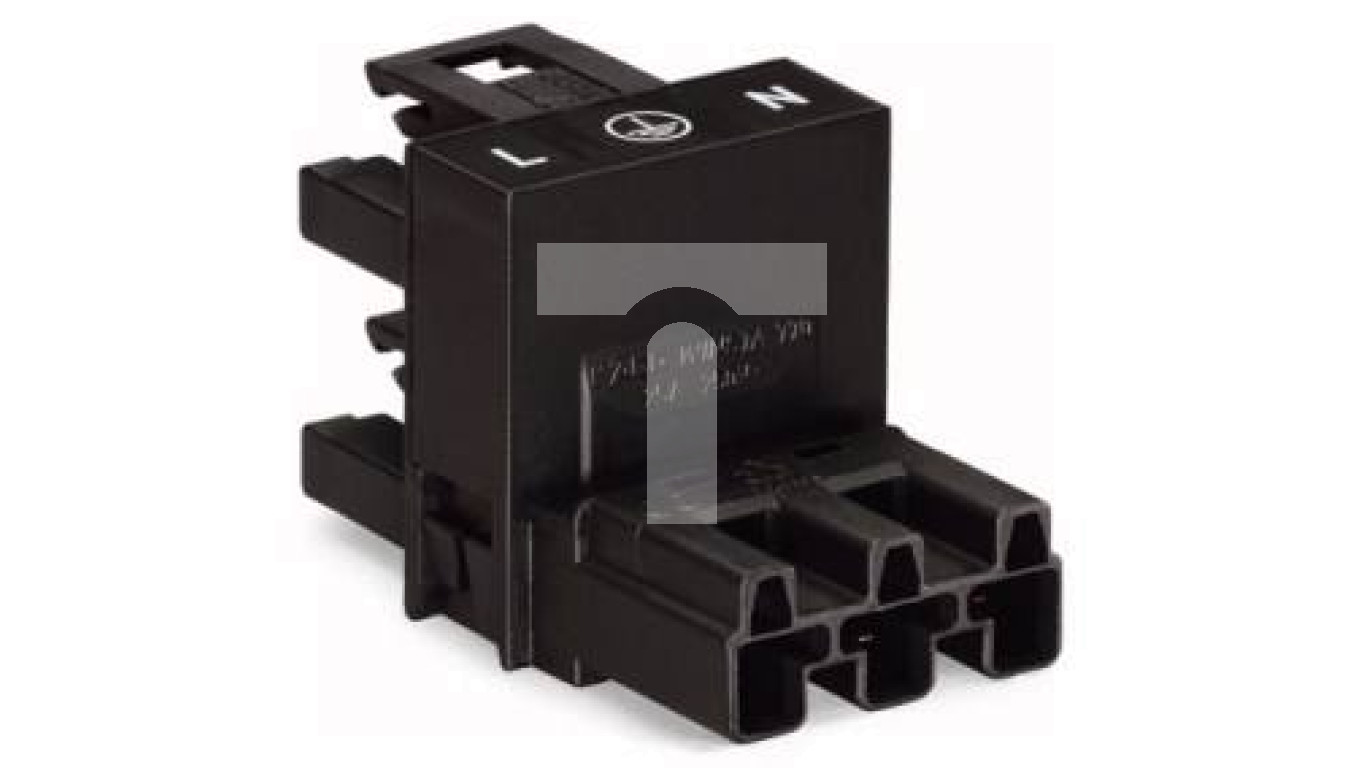 Rozgałęźnik typu h 3-torowy wtyk / gniazdo-gniazdo czarny WINSTA 770-636 /50szt./ – WAGO | TIM SA