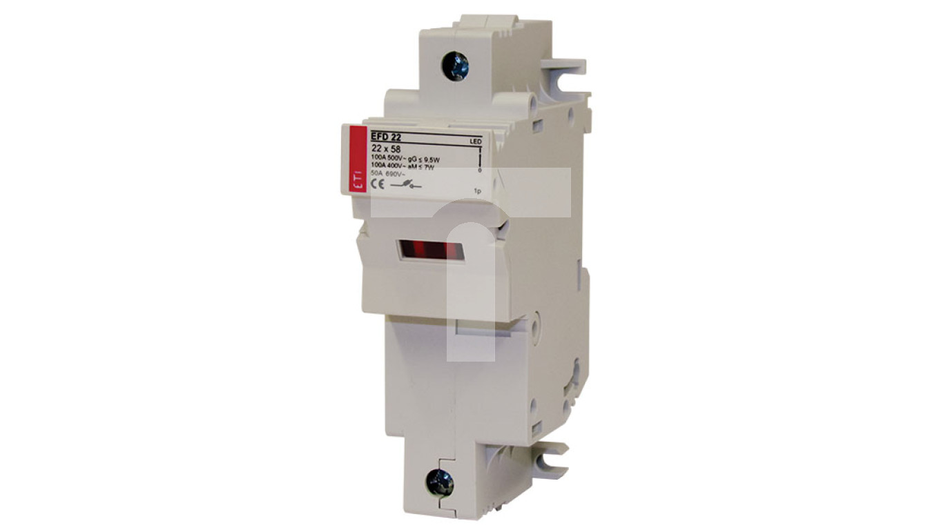Rozłącznik bezpiecznikowy 1P 100A 22x58mm EFD 22 002570001 – ETI-POLAM | TIM SA
