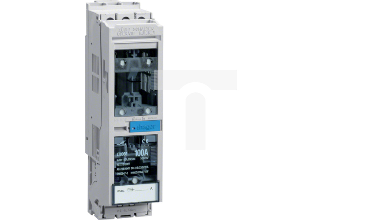 Rozłącznik bezpiecznikowy 3P 100A NH000 LT0056 – HAGER POLO | TIM SA