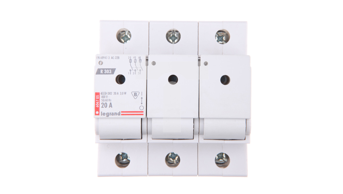 Rozłącznik bezpiecznikowy 3P 20A D02 R303 606705 – LEGRAND | TIM SA