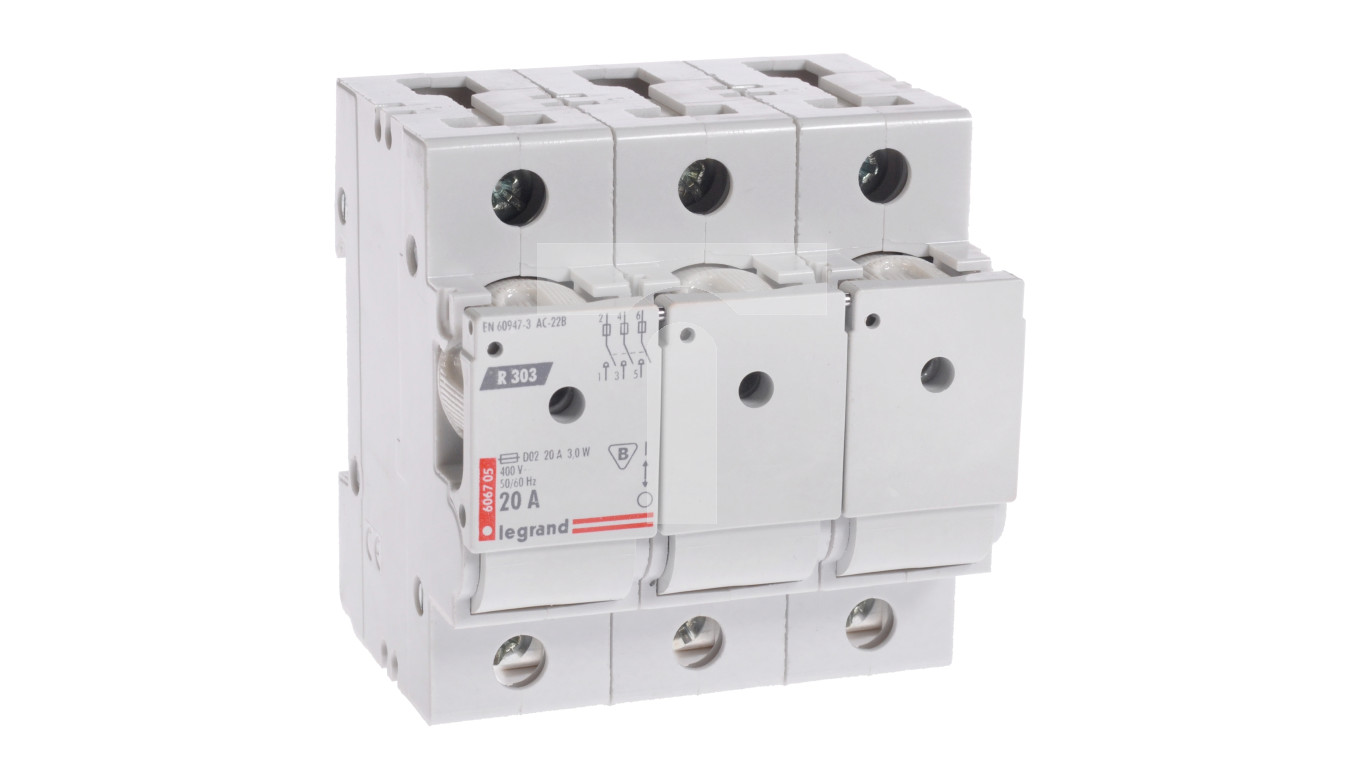 Rozłącznik bezpiecznikowy 3P 20A D02 R303 606705 – LEGRAND | TIM SA