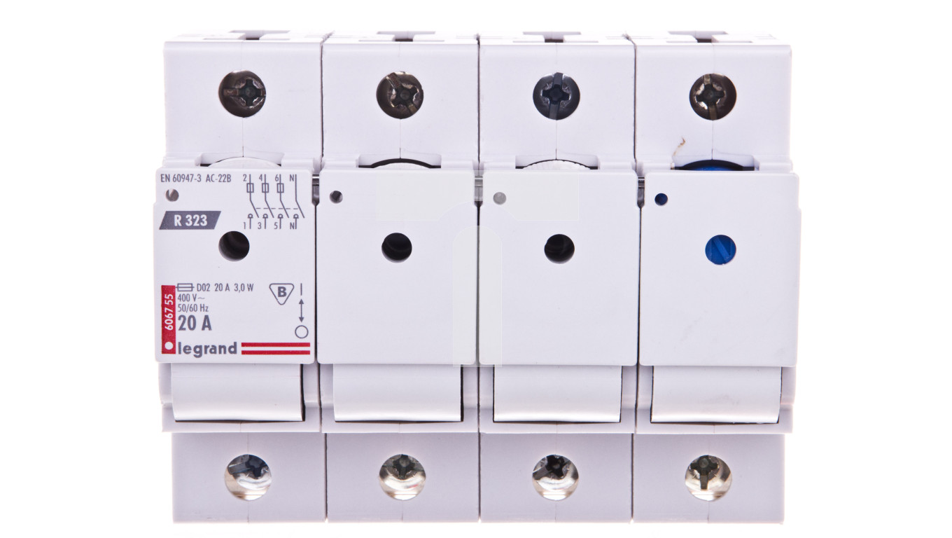 Rozłącznik bezpiecznikowy 3P+N 20A D02 R323 606755 – LEGRAND | TIM SA