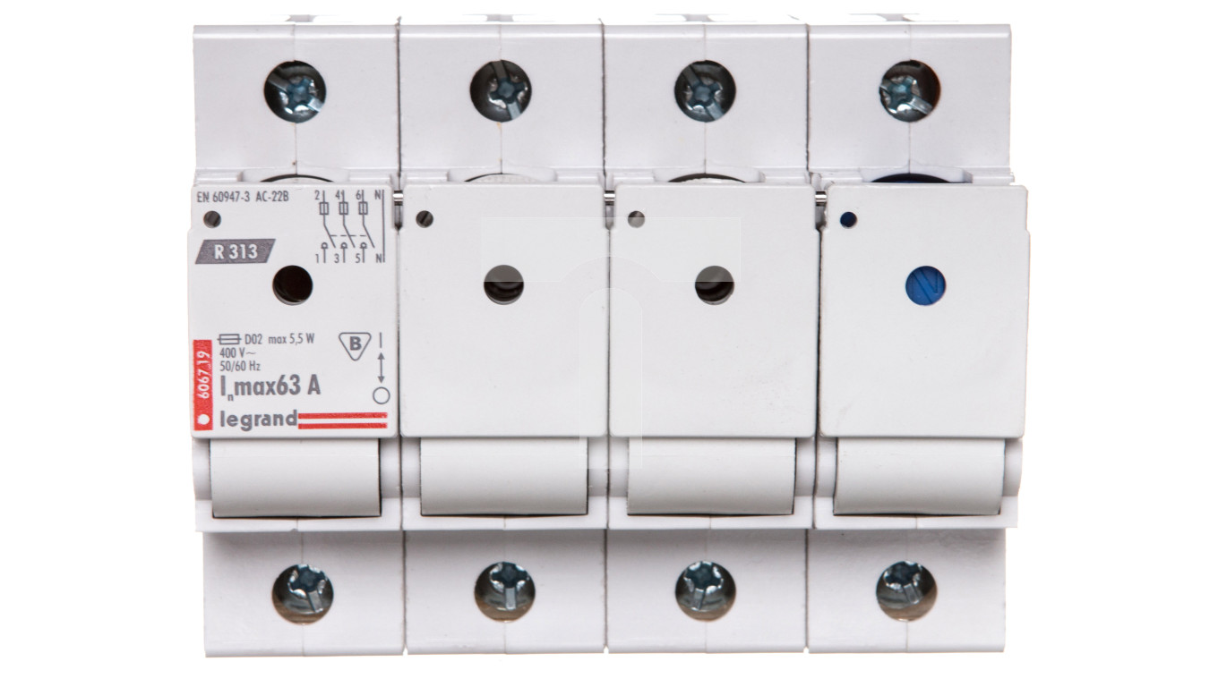 Rozłącznik bezpiecznikowy 3P+N 63A D02 R313 MAKS /bez wkładek/ 606719 ...