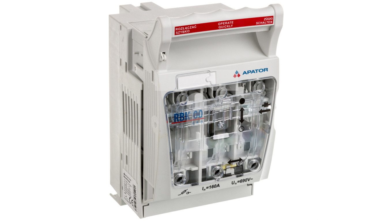Rozłącznik bezpiecznikowy RBK 00 PRO-SD-M /zaciski śrubowe M8 do 70mm2 ...