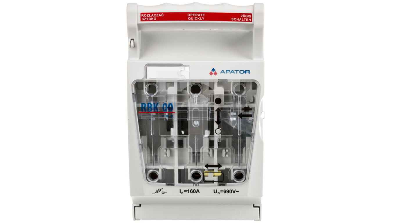 Rozłącznik bezpiecznikowy RBK 00 PRO-SD-M /zaciski śrubowe M8 do 70mm2 ...