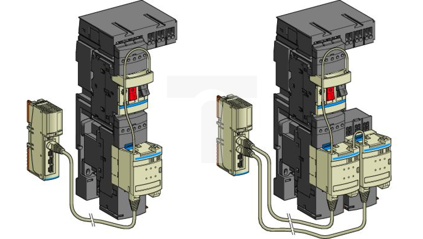 Rozłącznik bezpiecznikowy i wyłacznik silnikowy GV2, płyta montażowa ...