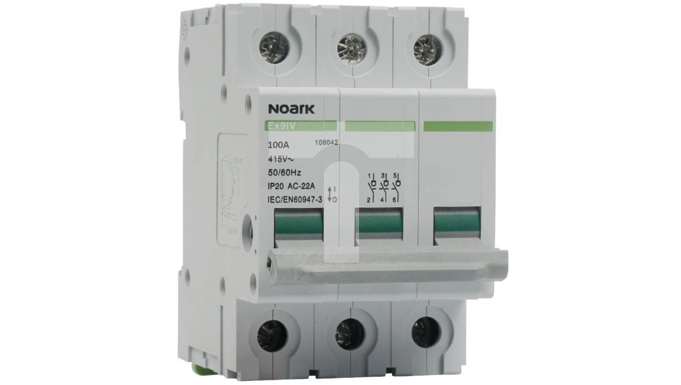Rozłącznik izolacyjny 100A 3-biegunowy 3P (400V AC) 3-modułowy NOARK – NOARK | TIM SA