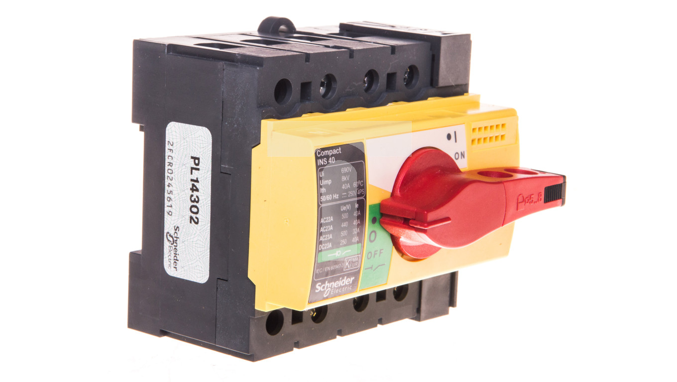 Rozłącznik izolacyjny 3P 40A dzwignia żółto-czerwona INS40 28916 ...