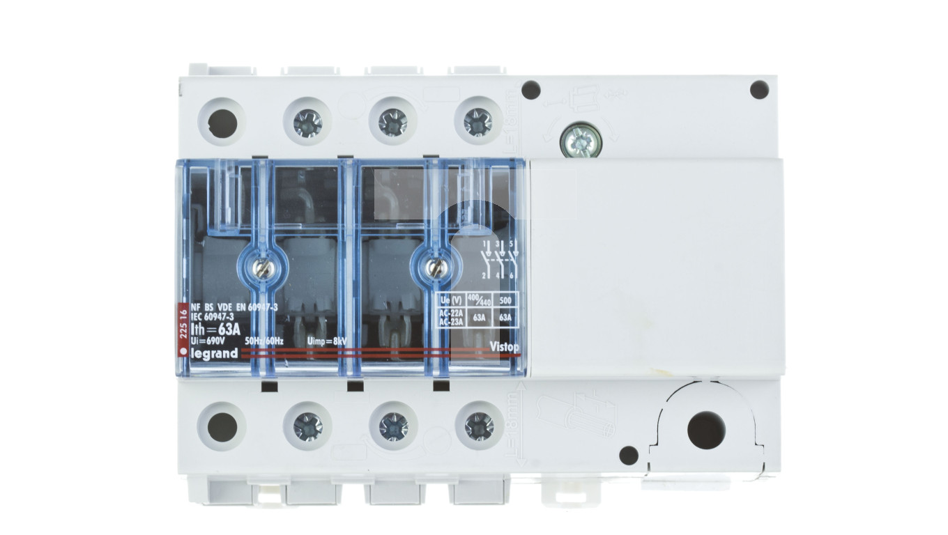 Rozłącznik izolacyjny 3P 63A VISTOP /napęd boczny czarny/ 022516 – LEGRAND | TIM SA