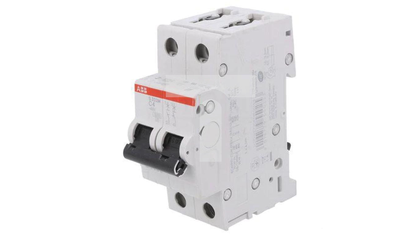 S202M-C4 Wyłącznik nadprądowy 400VAC Iznam 4A 2 biegunowy na szynę DIN – ABB Sp. z o.o. | TIM SA
