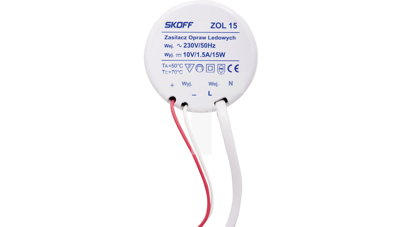 SKOFF Zasilacz led 10V 15W ZOL 15 do opraw ledowych schodowych – SKOFF ...